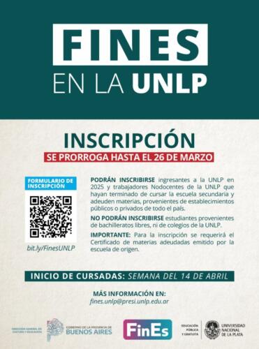 Se prorrogó la inscripción al Plan Fines en la UNLP | Facultad de ...